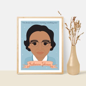 Sheroes Collection: Katherine Johnson 8x10 Art Print, Famous Women in ...