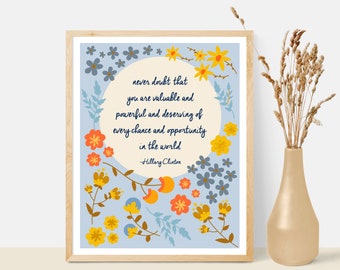 Hillary Clinton Poster, Hillary Clinton, Never Doubt, Motivational ...