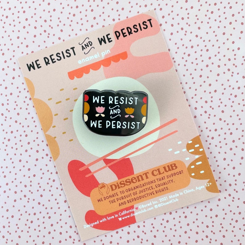 We Resist and We Persist Feminist / Social Justice / Fight for - Etsy