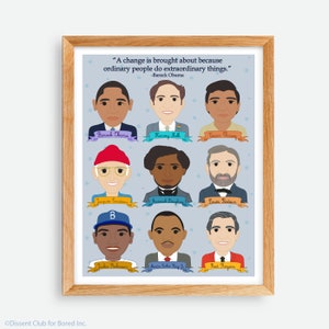 Heroes Collection: Famous Men in History 8x10 Art Print, Heroes ...