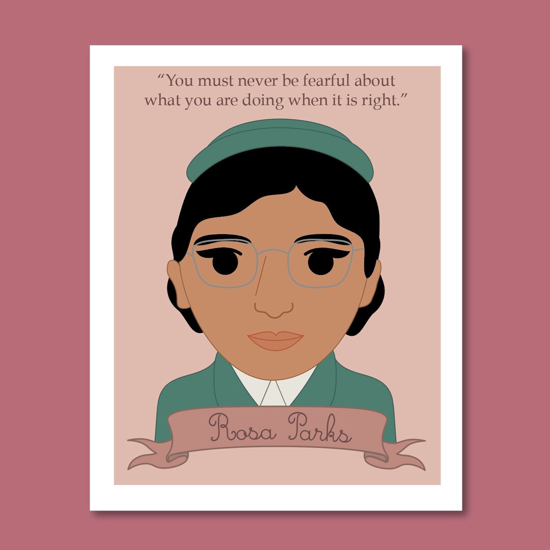 Sheroes Collection: Rosa Parks 8x10 Art Print, Famous Women in Black ...
