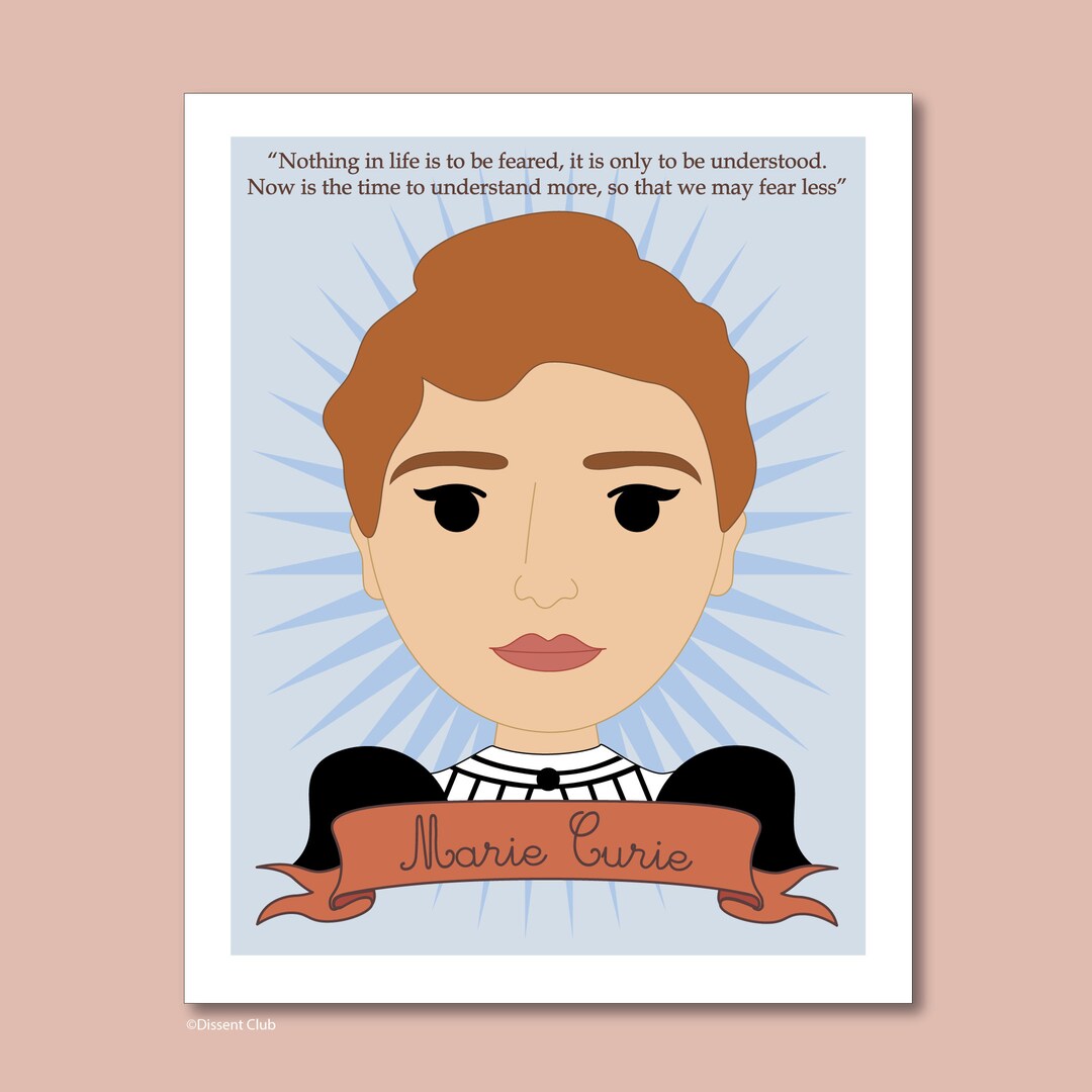Sheroes Collection: Marie Curie 8x10 Art Print Famous Women in History ...