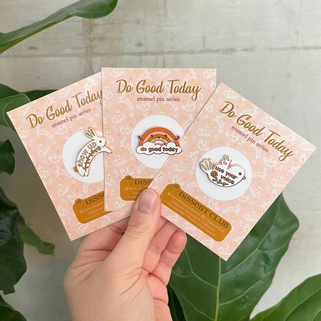 Sale Do Good Pin Collection, Allyship, Affirmation Enamel Pins 3 Pin ...
