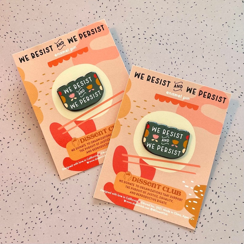 We Resist and We Persist Feminist / Social Justice / Fight for - Etsy