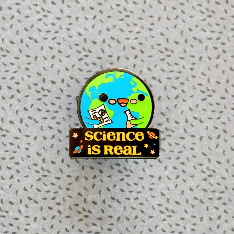 Science is Real Support Science Hard Enamel Pin | Etsy