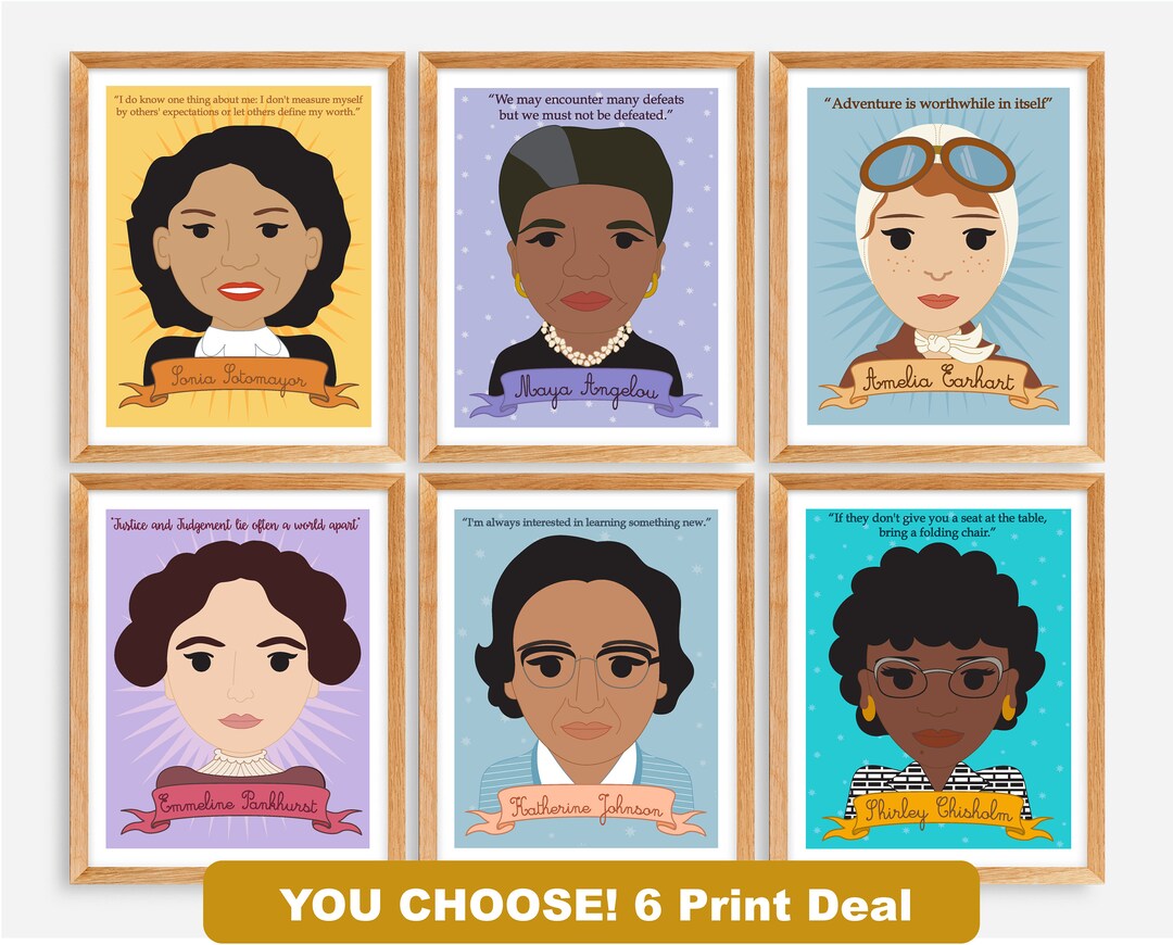 Sheroes & Heroes Custom Collection 6 Print Deal: Famous Individuals in ...