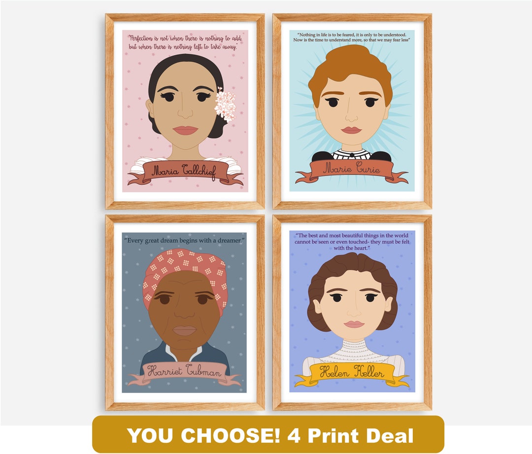 Sheroes & Heroes Custom Collection 4 Print Deal: Famous Individuals in ...