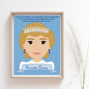 Sheroes Collection: Princess Diana 8x10 Art Print, Famous Women in ...