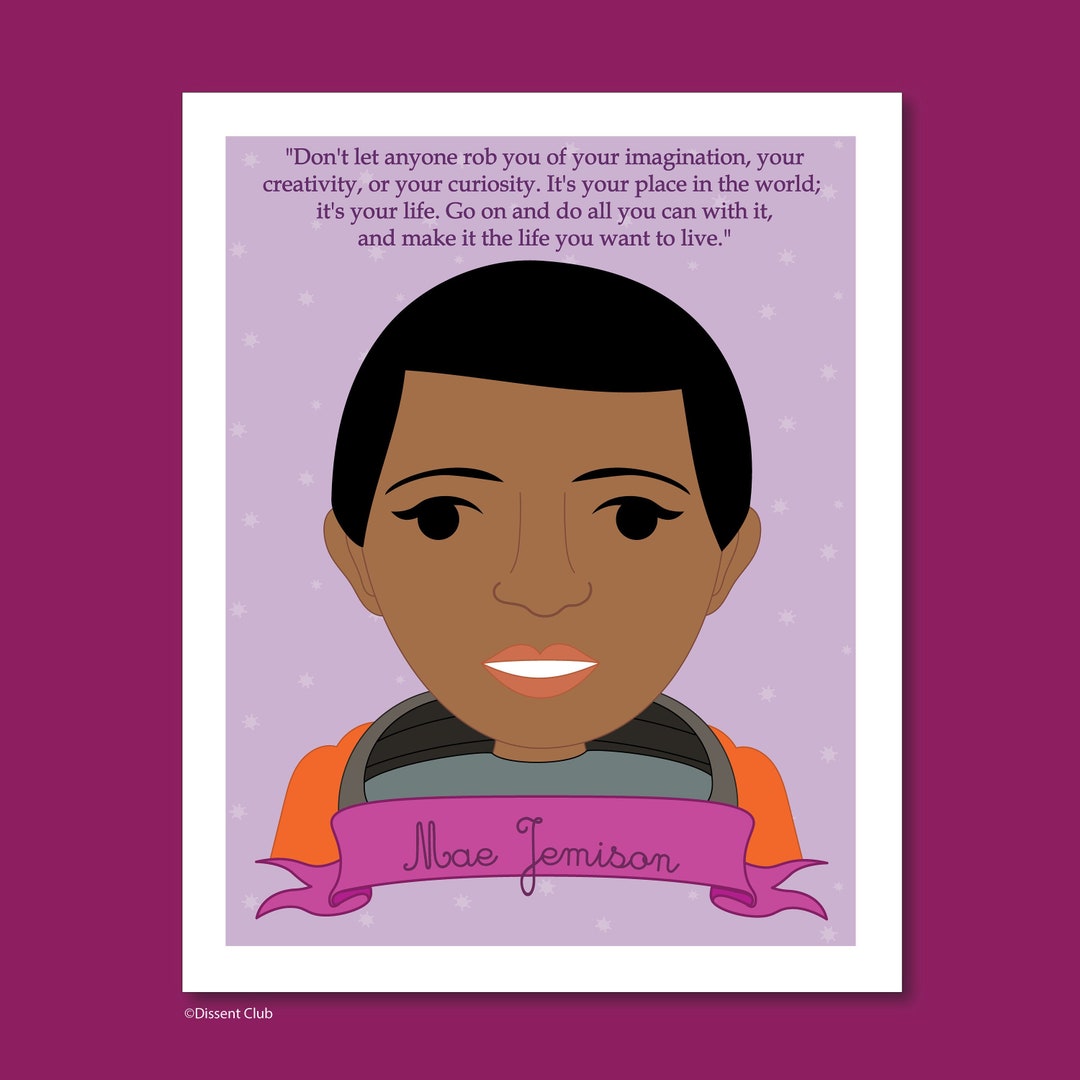 Sheroes Collection: Mae Jemison 8x10 Art Print, Famous Women in History ...