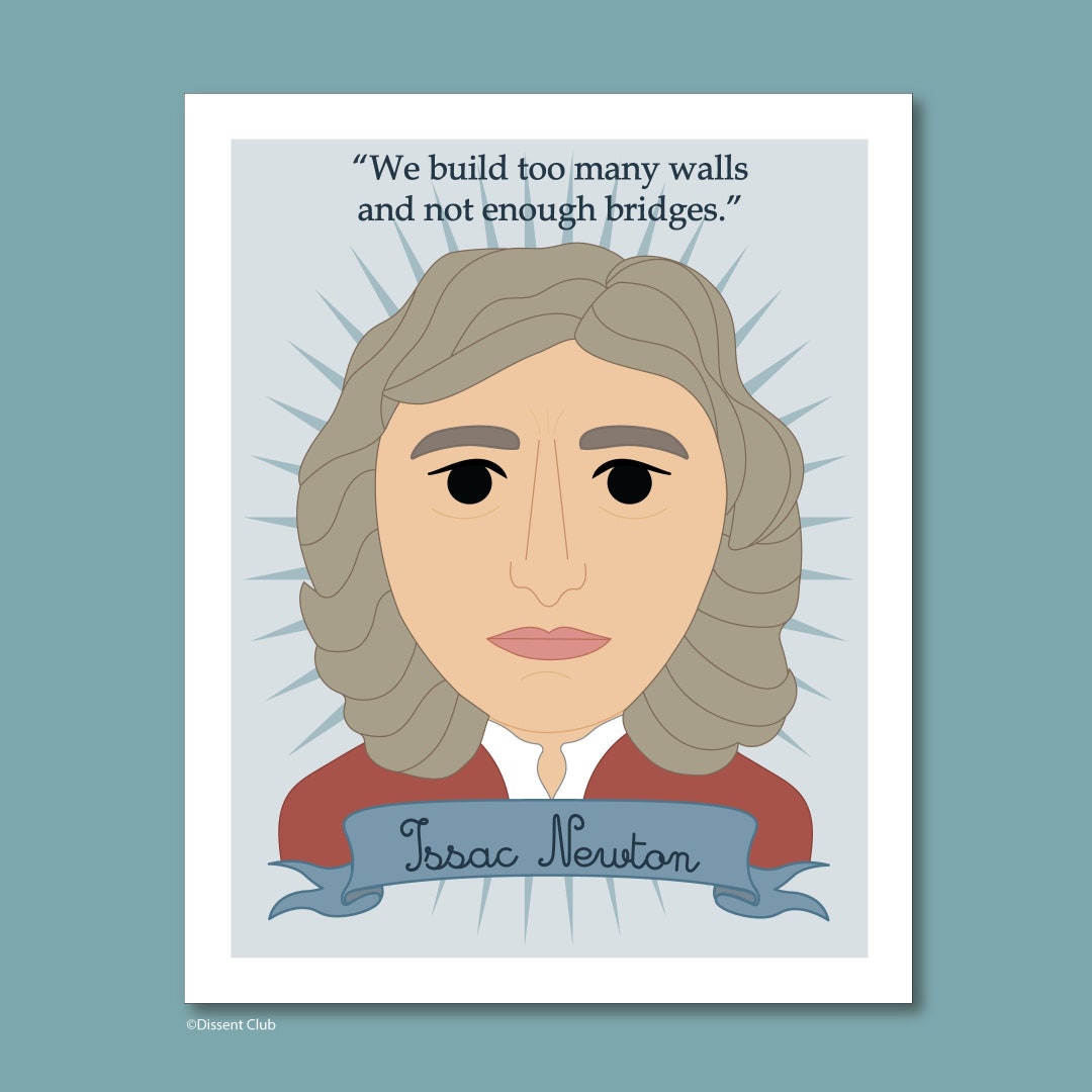 Heroes Collection: Isaac Newton 8x10 Art Print Famous Individuals in ...