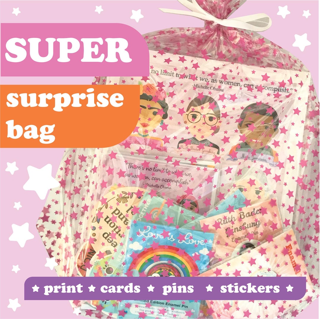 SUPER SURPRISE BAG Filled With Our Best-selling Pins, Stickers, Cards ...