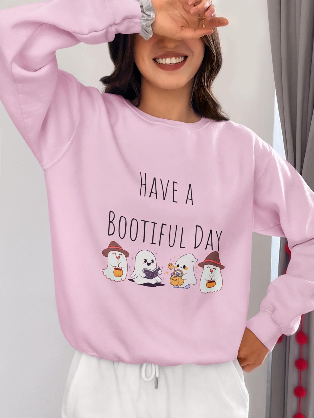 Halloween Sweatshirt Have a Bootiful Day, Halloween Sweatshirt, Cute ...