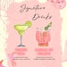 Bachelorette Drink Menu Template, Bachelorette Itinerary, Bachelorette ...