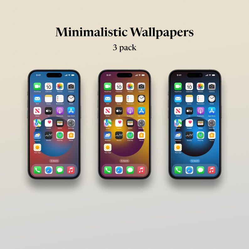 Minimalist Gradient Mobile Wallpaper | Digital Download | Abstract ...