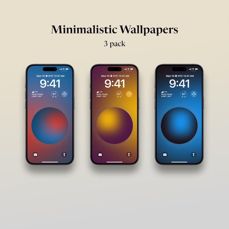 Minimalist Gradient Mobile Wallpaper | Digital Download | Abstract ...