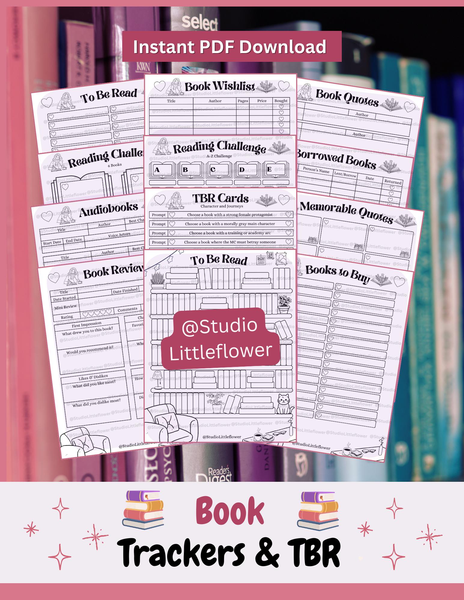 Book Planner 2026, Book Logs, TBR Prompt, Printable PDF - Etsy