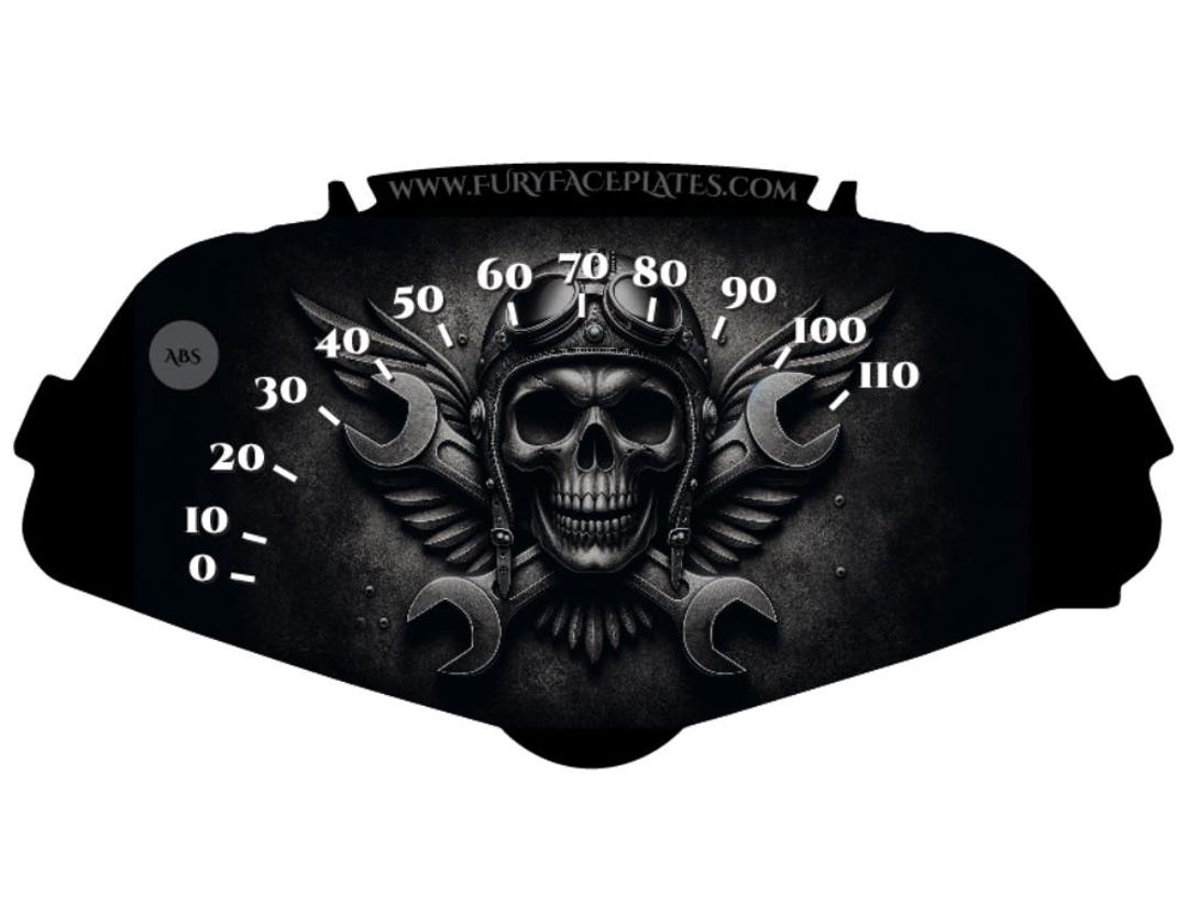 Honda Fury Custom Speedometer VT1300 Skull With Wrench Crossbones - Etsy