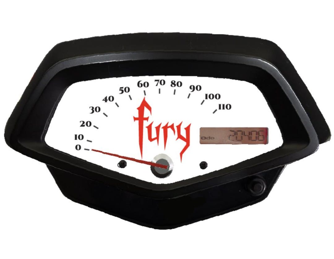 White & Red Honda Fury Accessory Faceplate for Speedometer Background ...