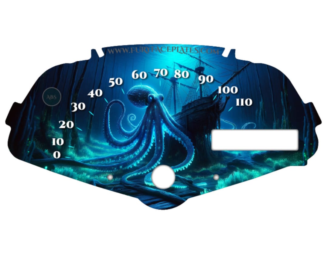 Blue Honda Fury Faceplates Blue Octopus With Ship Wreck - Etsy
