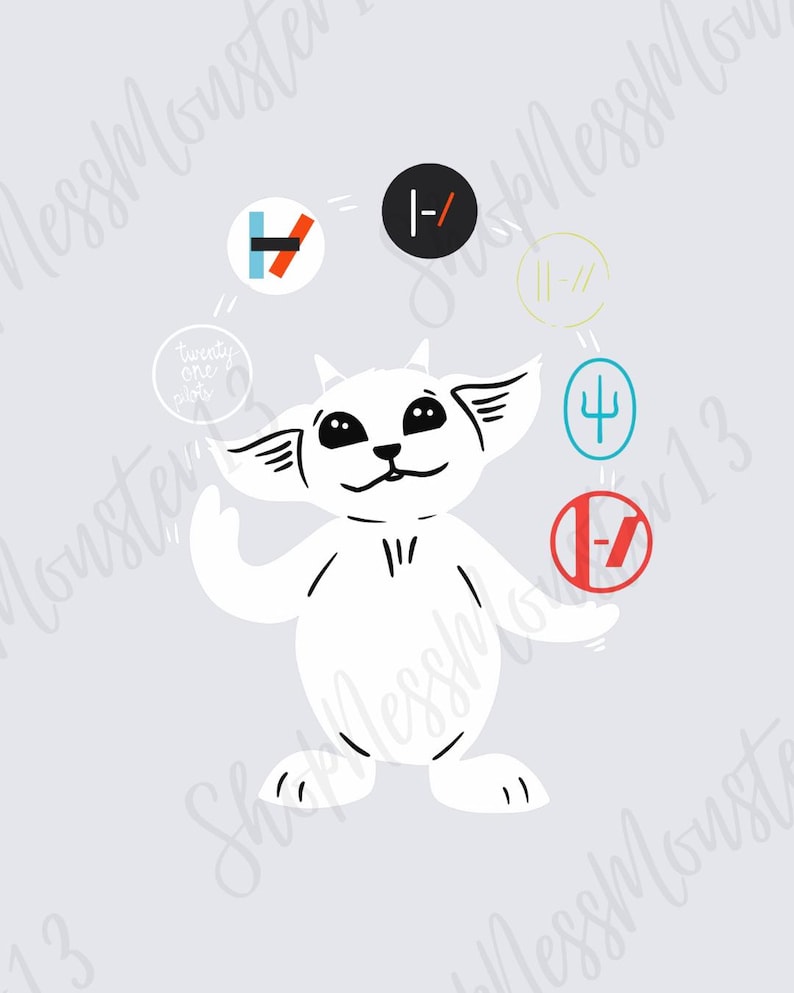 Ned Juggling Twenty One Pilots Album Logos | Gildan Adult Hoodie | Fan ...