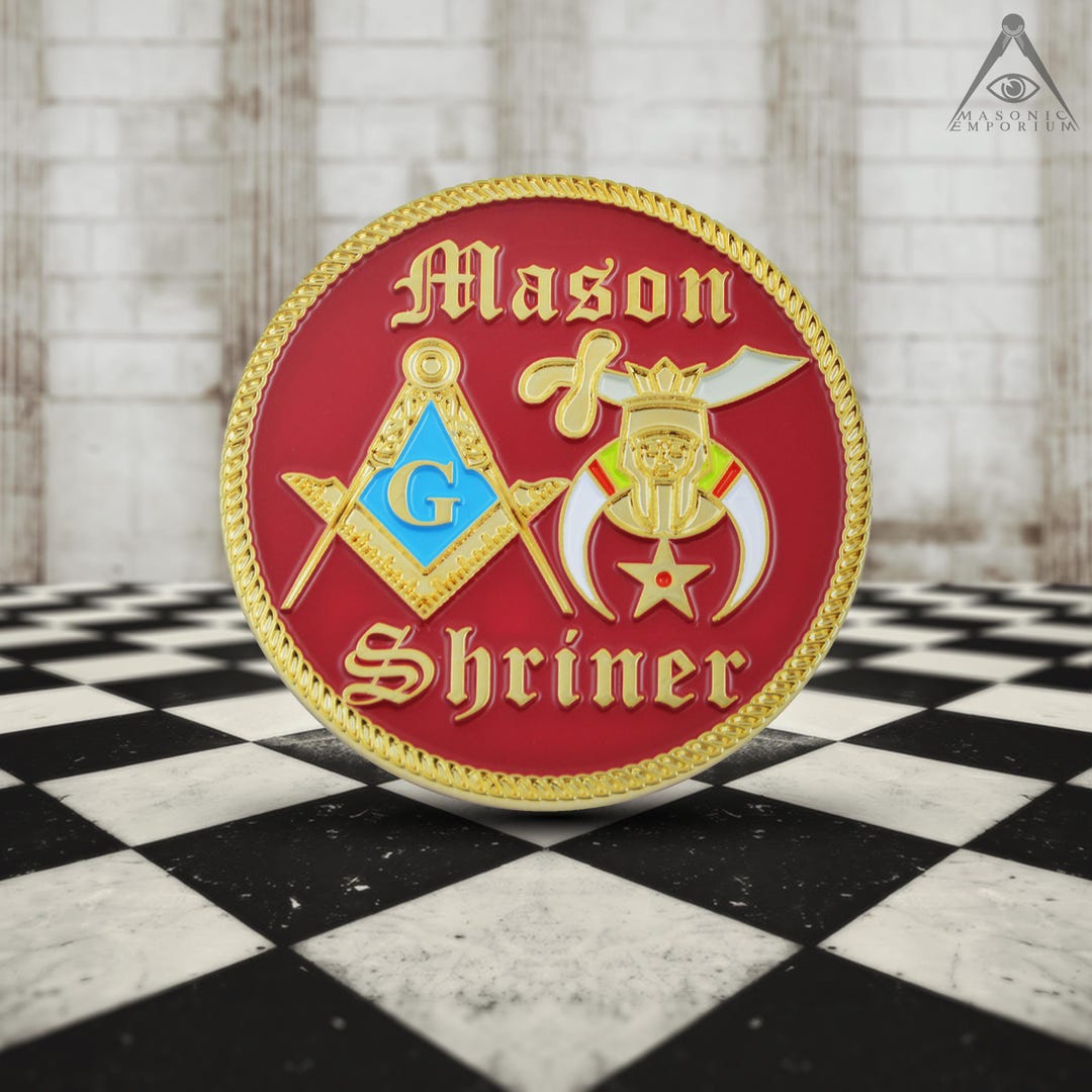 Red Mason and Shriner Cutout Auto Emblem - Etsy
