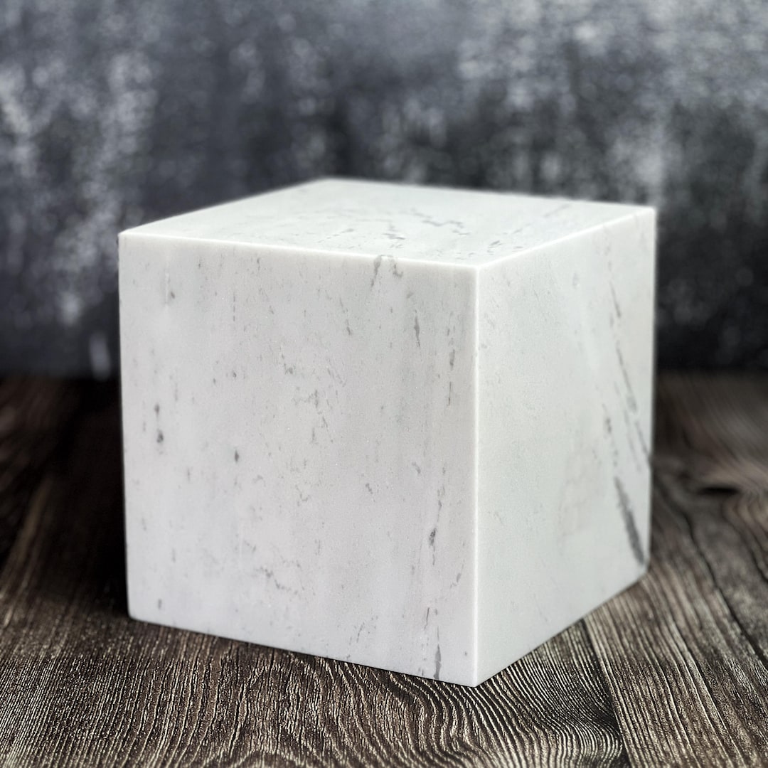 6" White Marble Stone Masonic Cube - Perfect Cube - Etsy