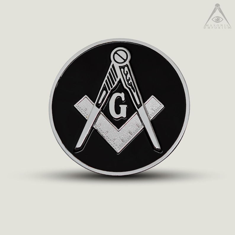 Black Square & Compass Masonic Auto Emblem - Etsy
