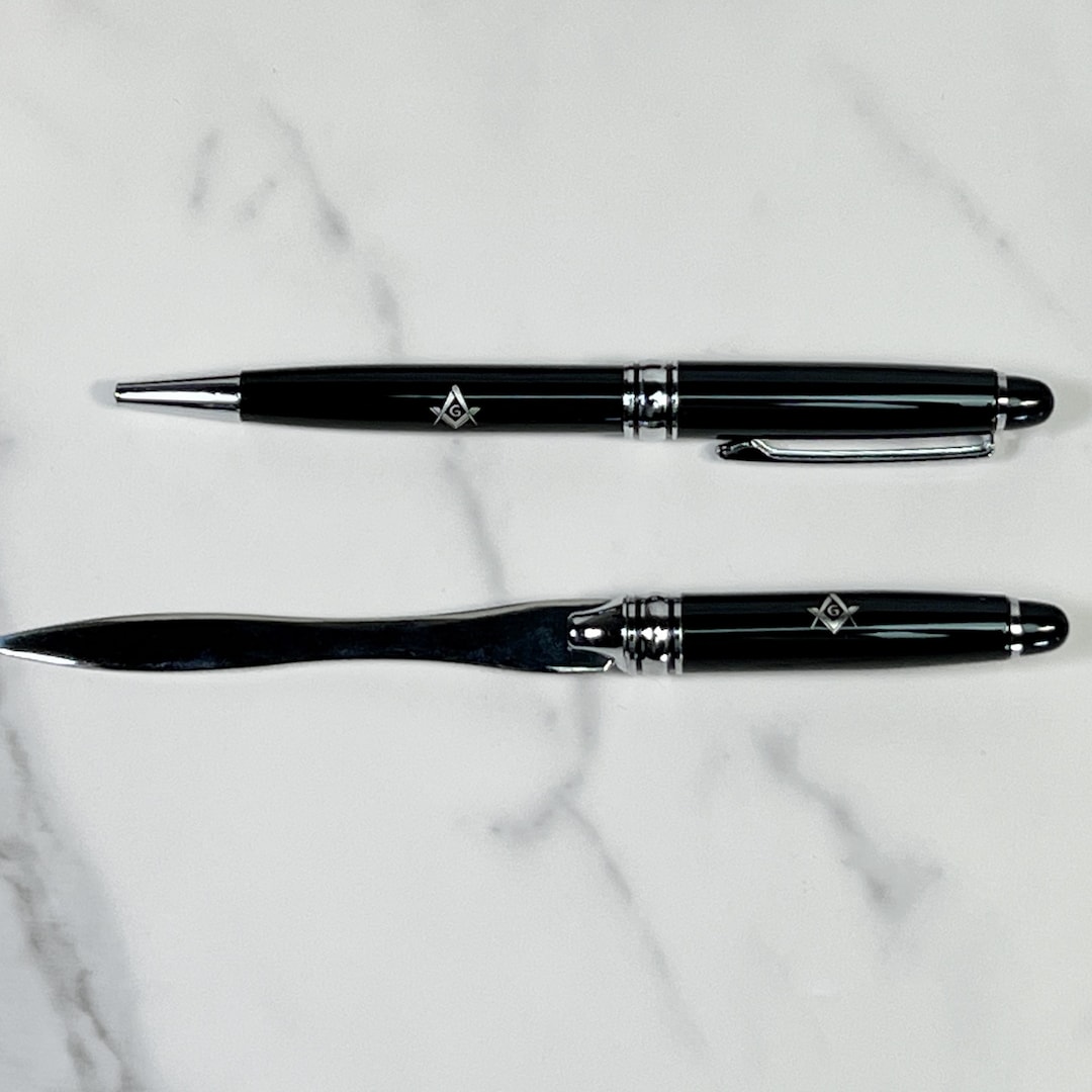 Square & Compass Pen and Letter Opener Set Gift Pack - Etsy