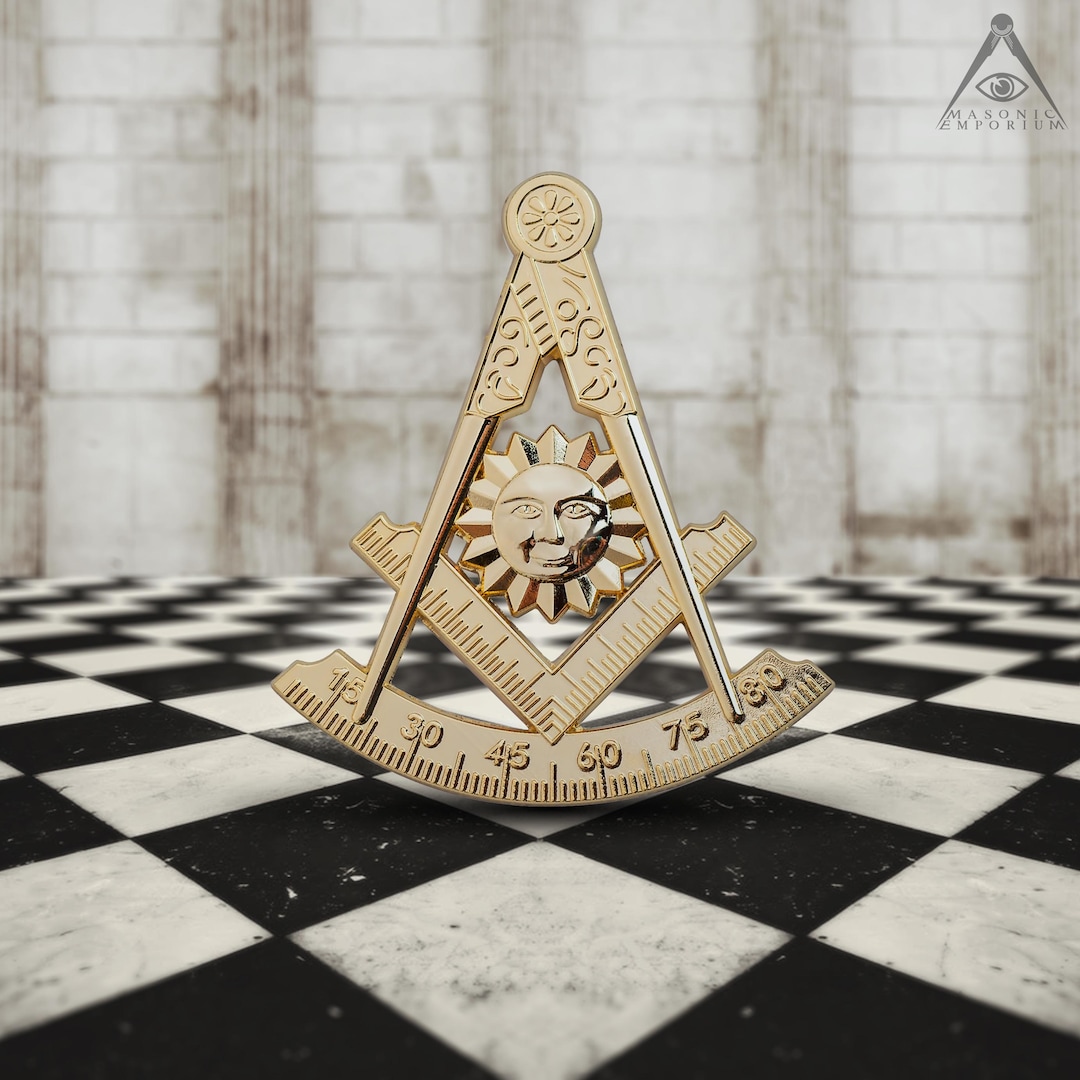 Gold Past Master Masonic Auto Emblem - Etsy