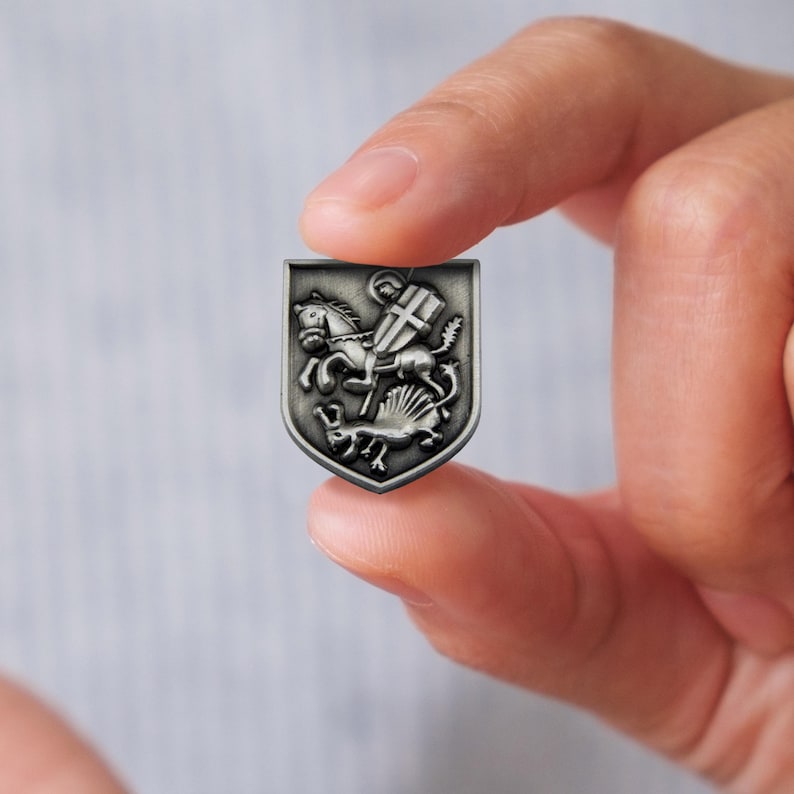 St. George Slaying the Dragon Masonic Lapel Pin – Antique Silver - Etsy
