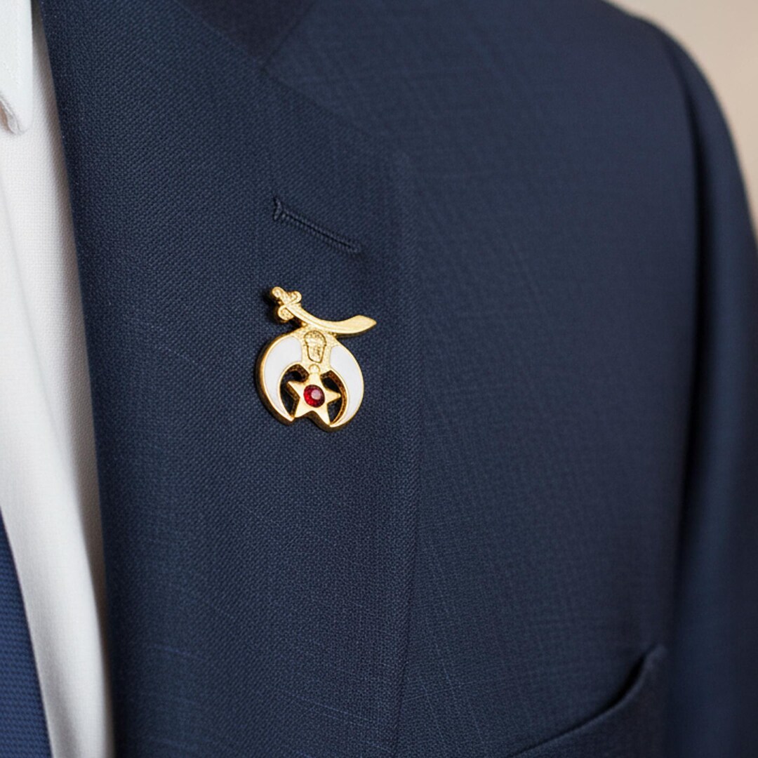 Shriner Masonic Lapel Pin Gold and White – 1/2 Inch Tall - Etsy