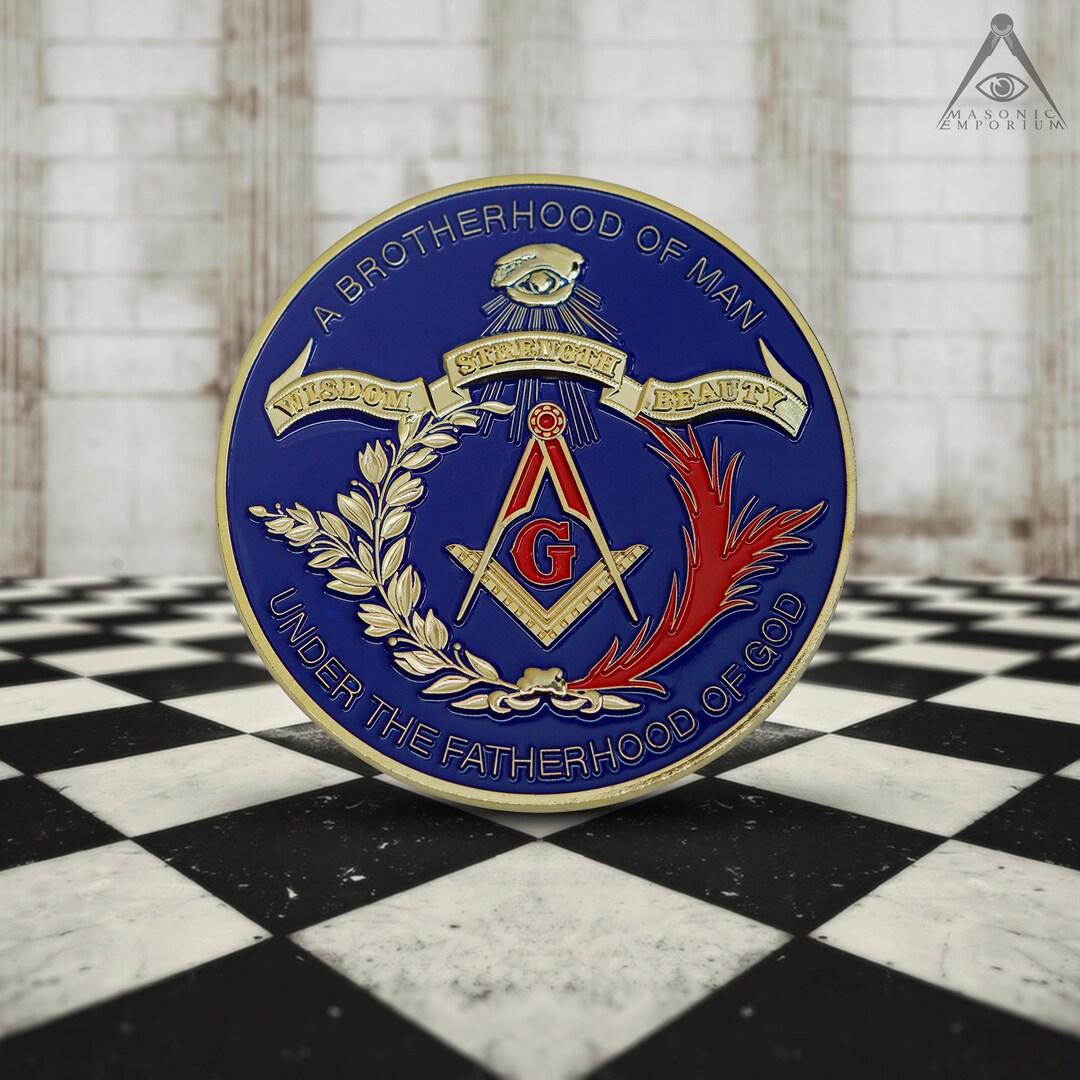 Blue A Brotherhood of Man Masonic Auto Emblem - Etsy