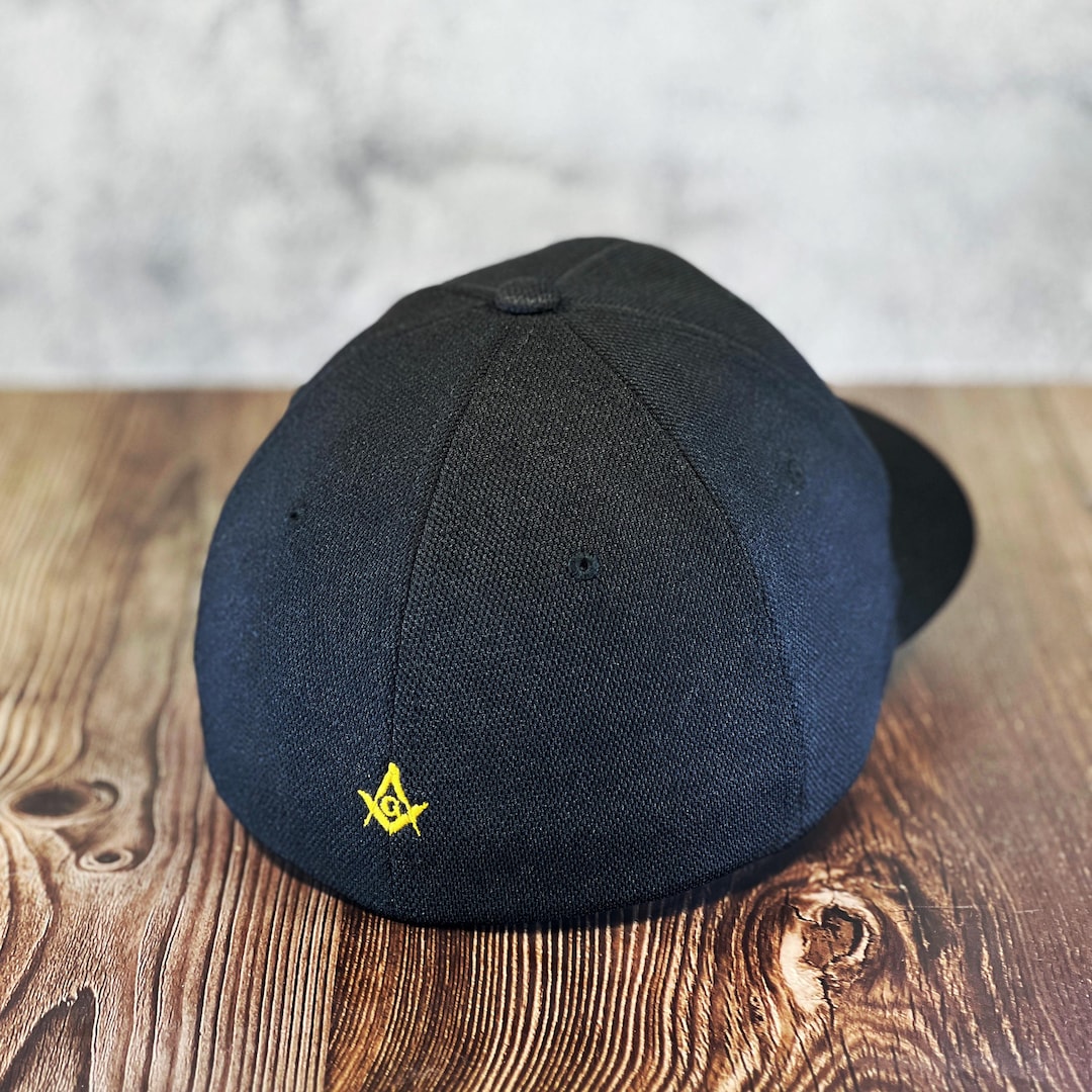 Masonic Small Square and Compass in Gold Flexfit Baseball Hat - Etsy