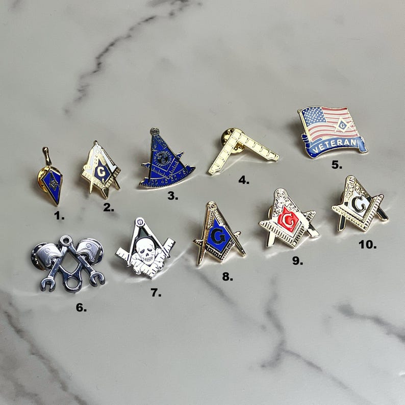 Red Square and Compass Pattern Masonic Tie & Lapel Pin Gift Pack - Etsy