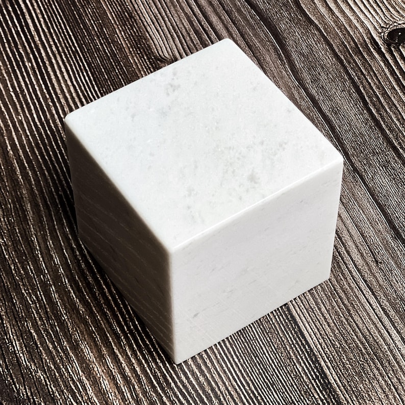 3 Masonic White Marble Stone Cube Perfect Cube - Etsy