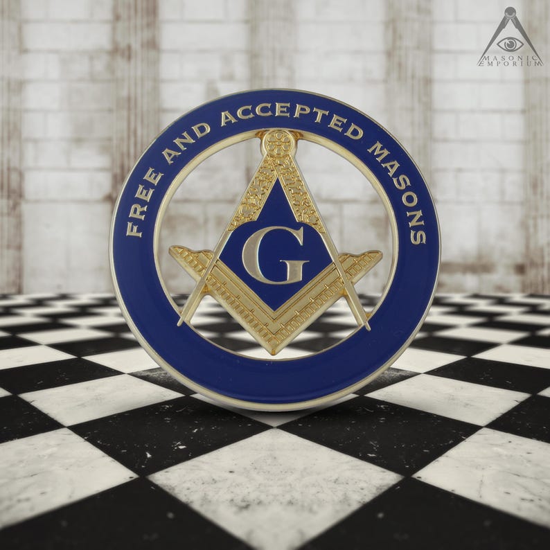 Free and Accepted Masons Masonic Auto Emblem - Etsy