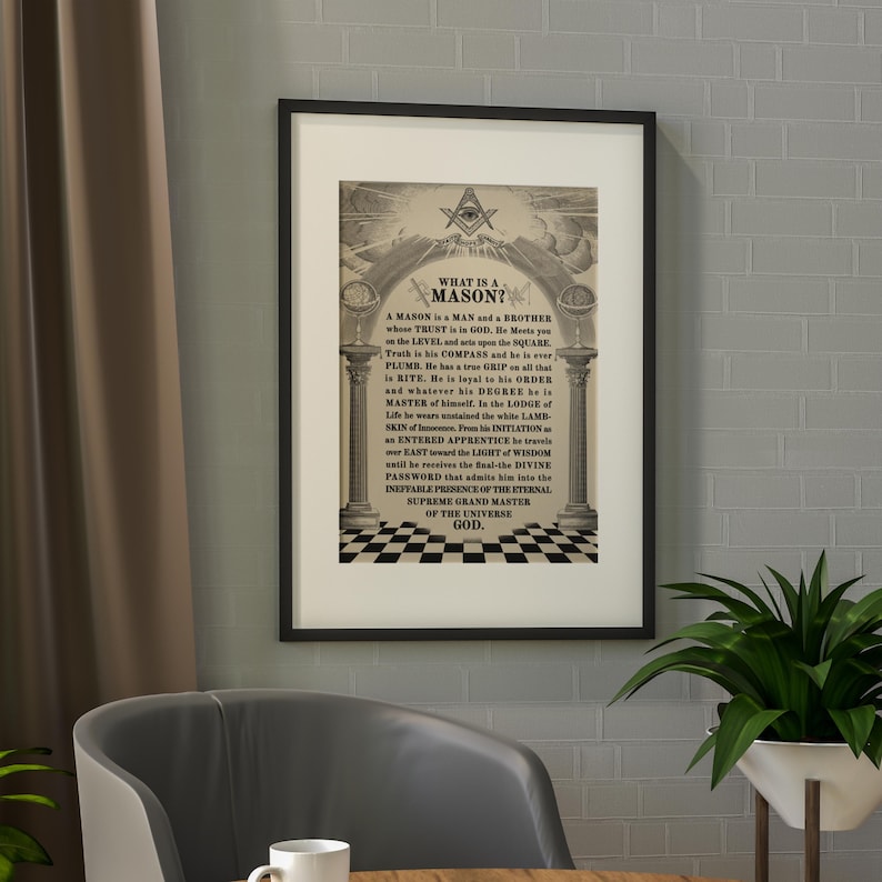What is a Mason Masonic Poster - Etsy