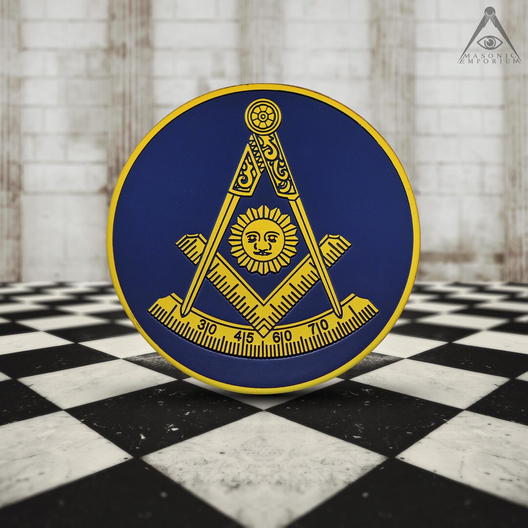 Blue Past Master Masonic Auto Emblem - Etsy