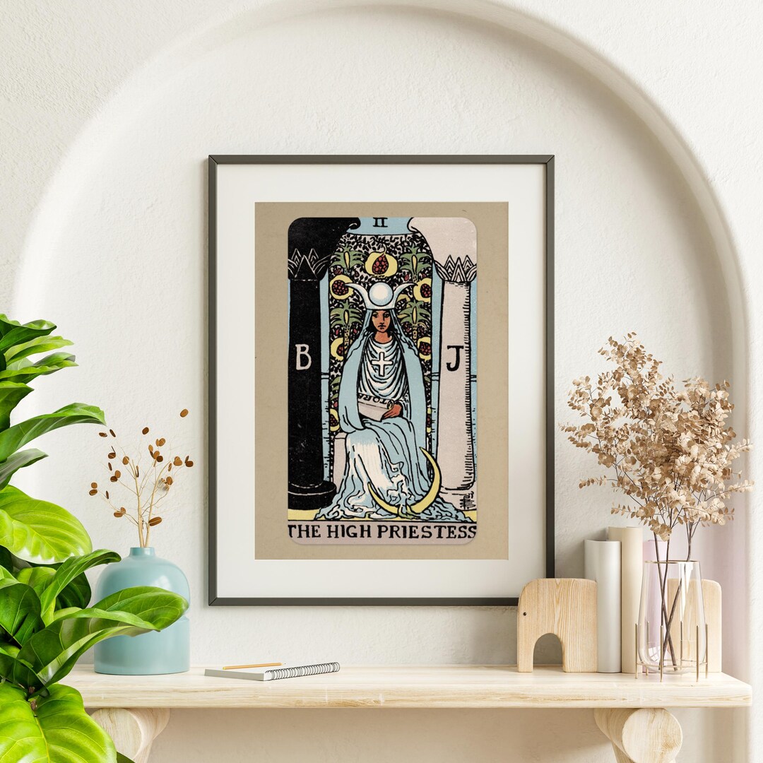 The High Priestess Tarot Card Esoteric Poster - Etsy