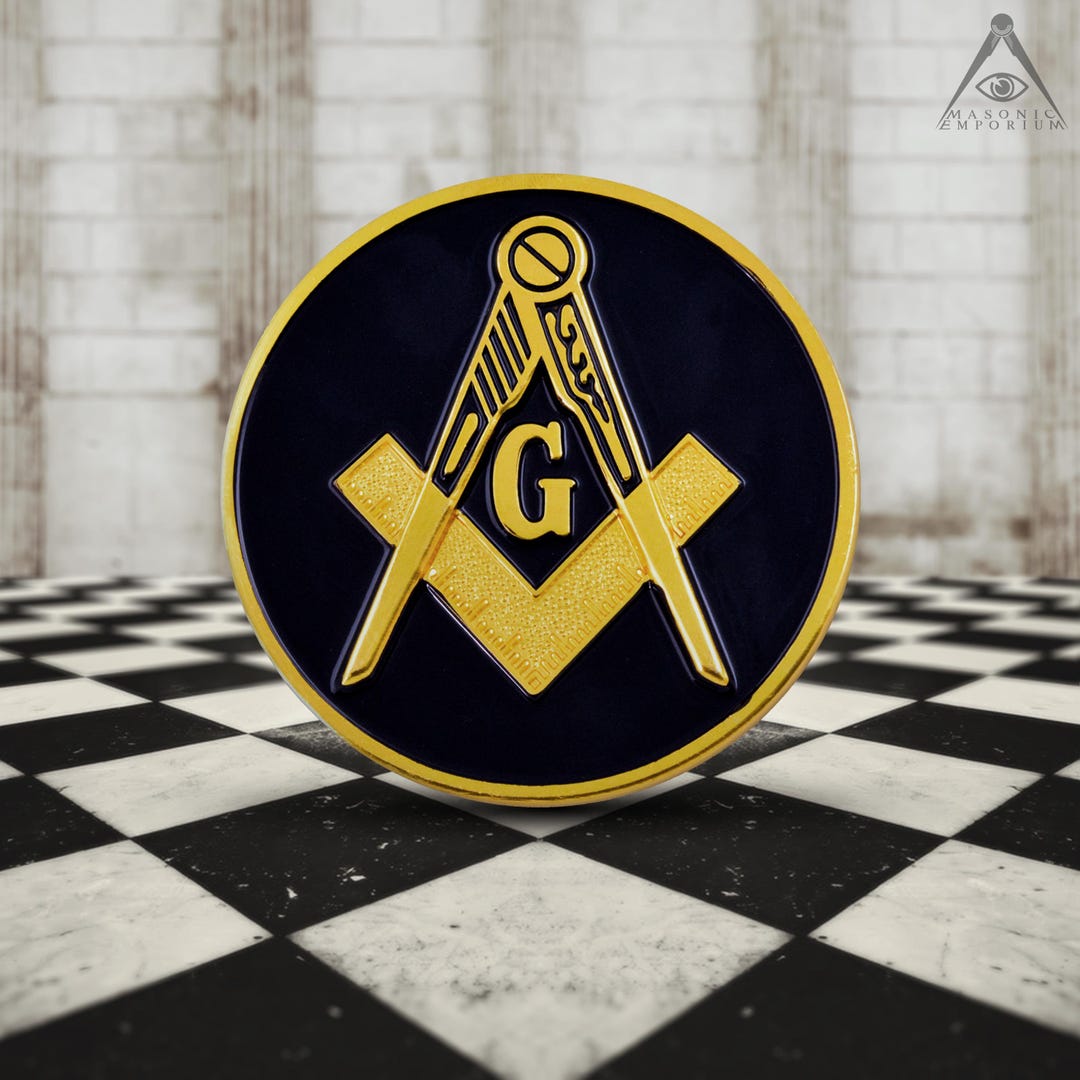 Black Square & Compass Masonic Auto Emblem - Etsy