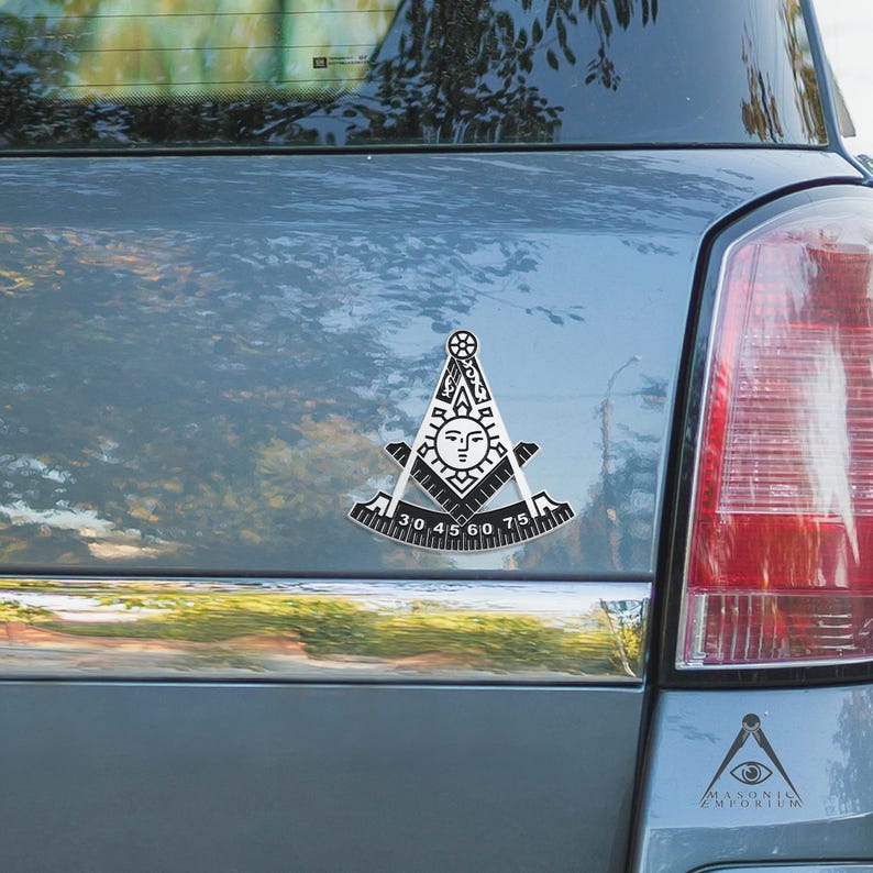 Cutout Past Master Masonic Auto Emblem - Etsy