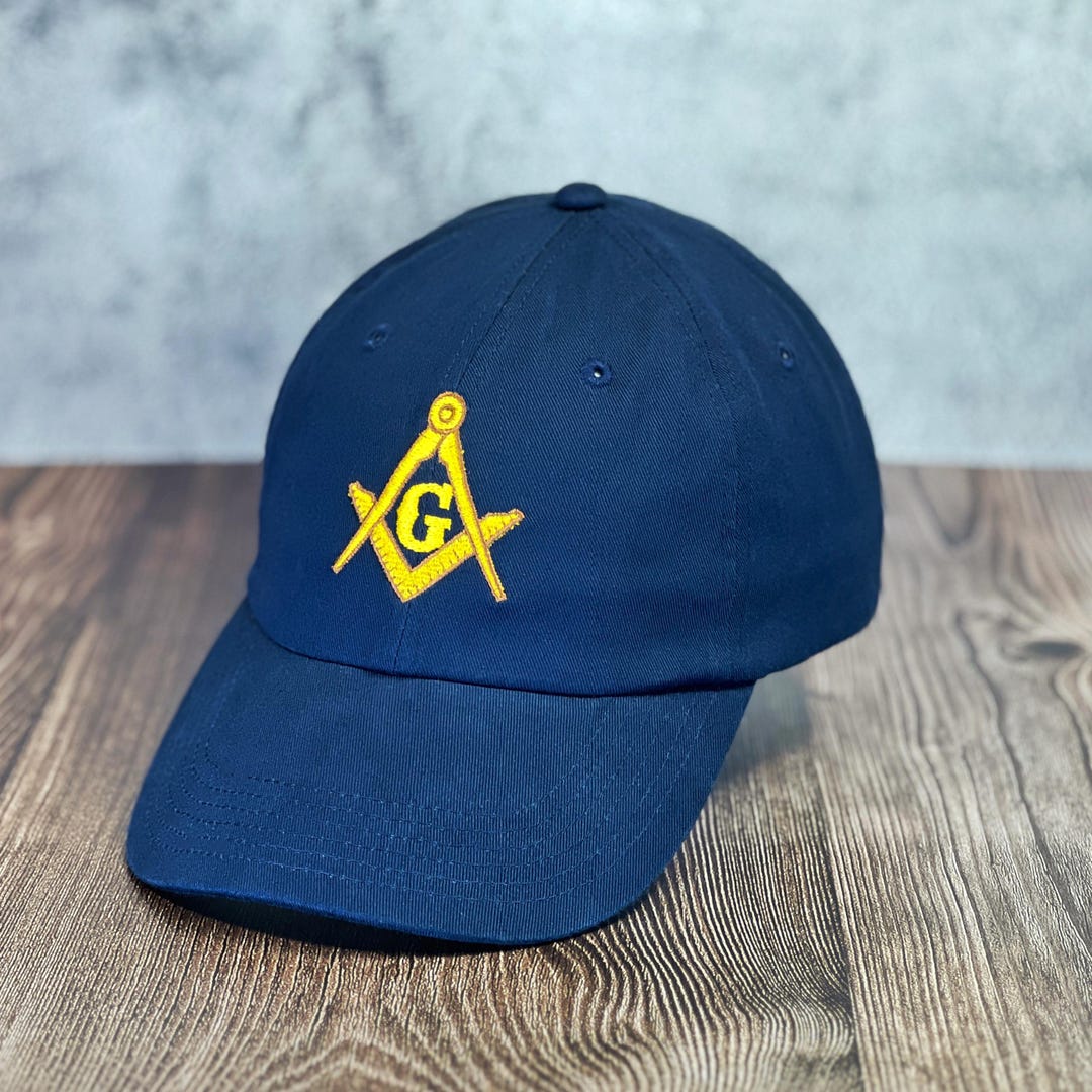 Masonic Traditional Square and Compass in Gold Twill Baseball Hat - Etsy