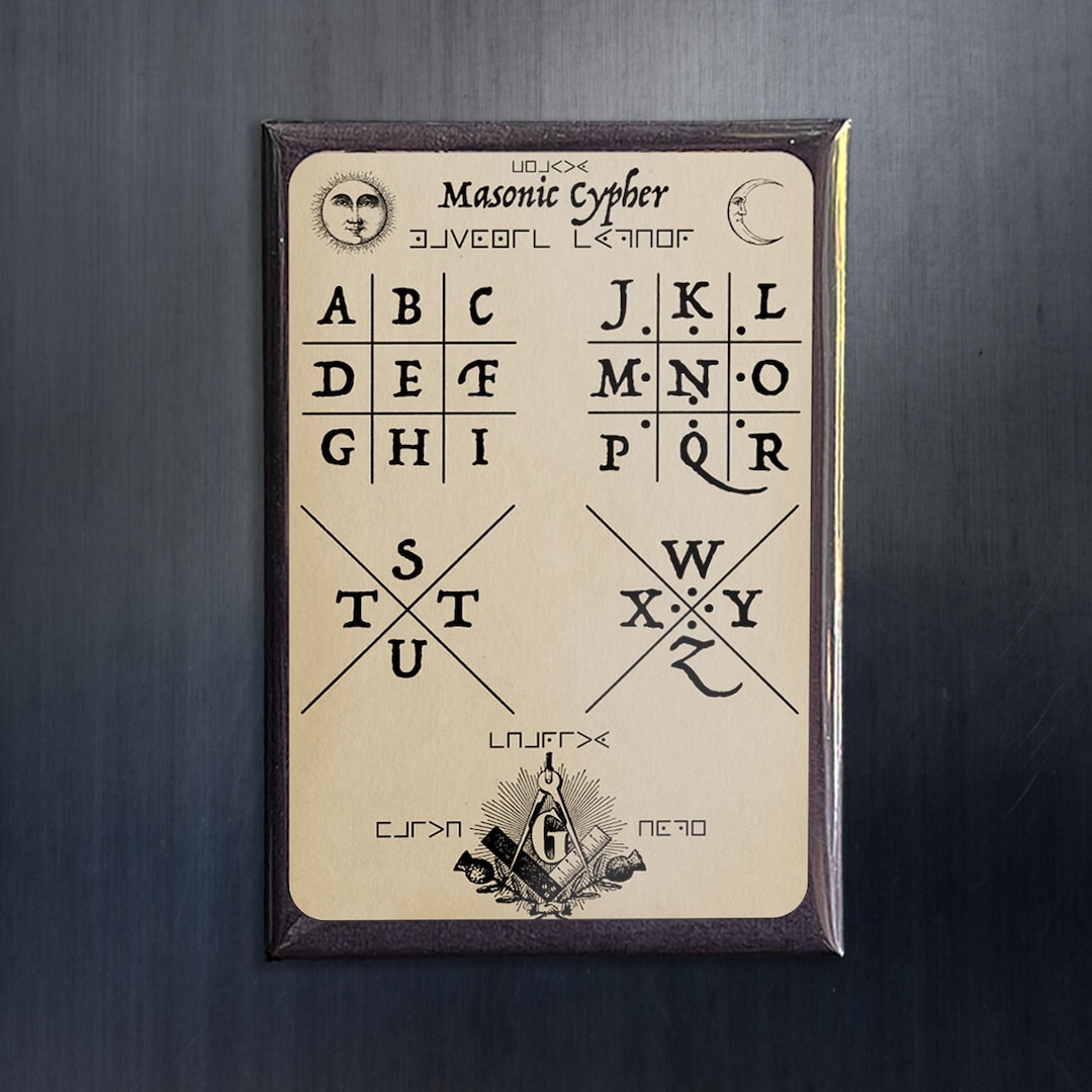 Masonic Cypher Refrigerator Magnet - Etsy