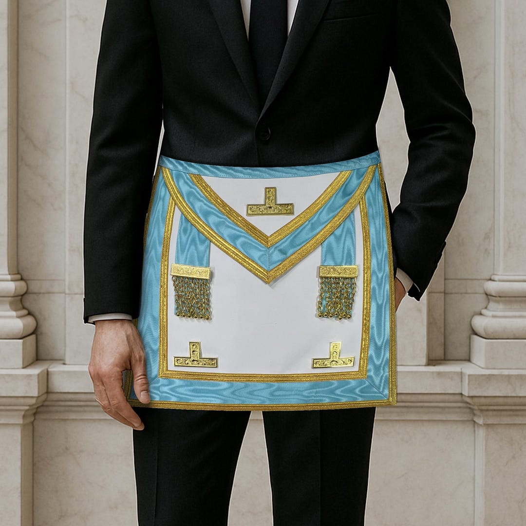 Master Mason Member Masonic Apron - [blue & White] - Etsy