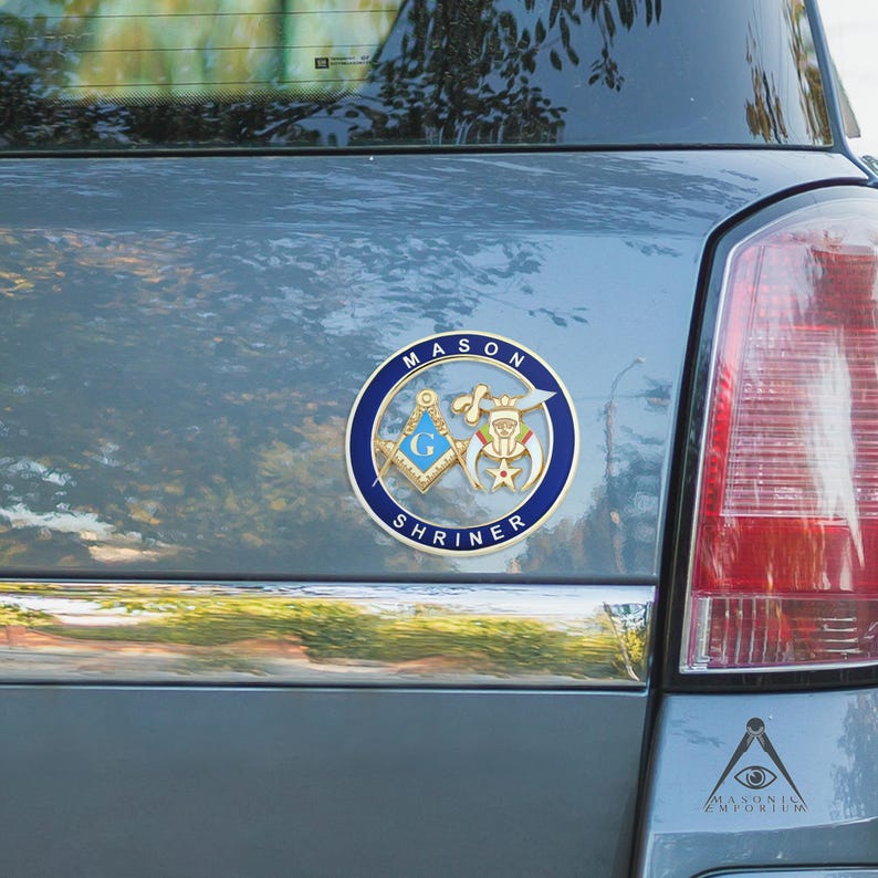 Cutout Mason and Shriner Auto Emblem - Etsy