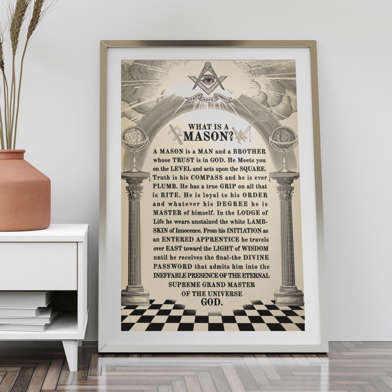 What is a Mason Masonic Poster - Etsy