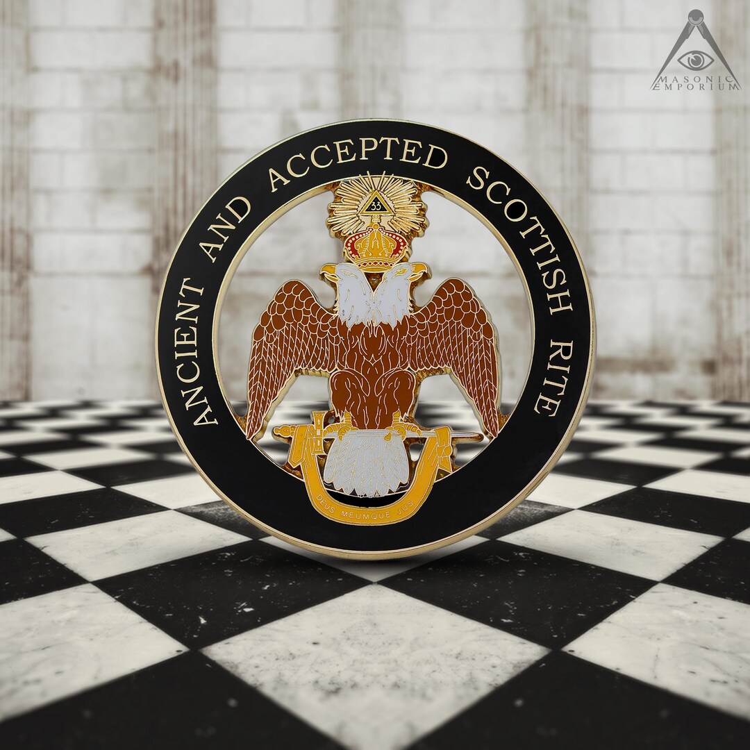 33rd Degree Scottish Rite Auto Emblem (wings Down) - Etsy
