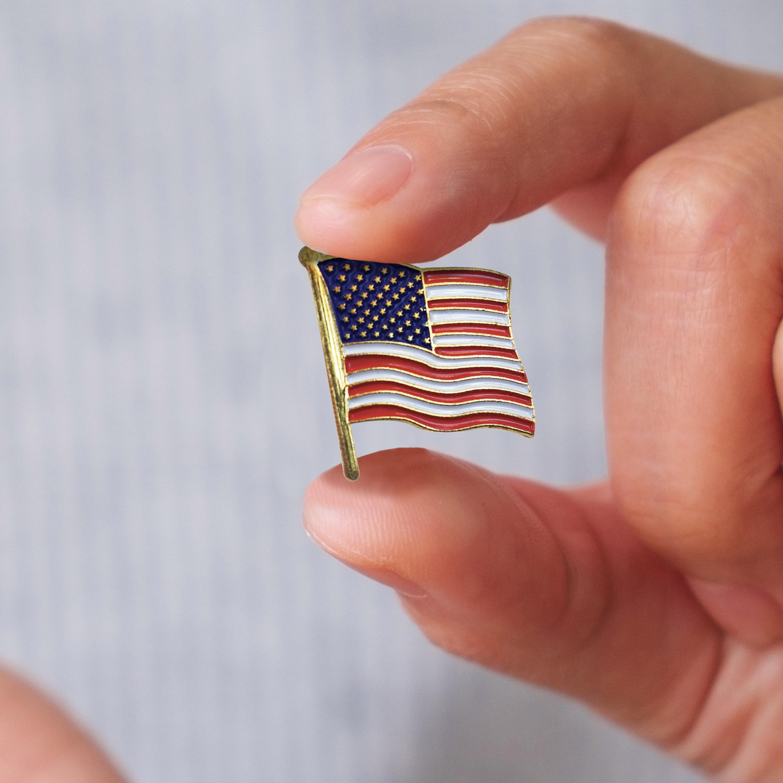 American Flag Lapel Pin – Red & White - Etsy