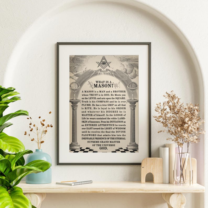 What is a Mason Masonic Poster - Etsy