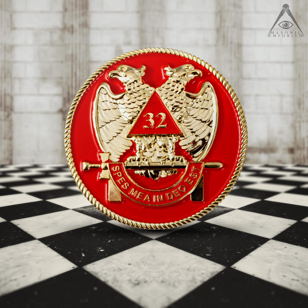 Red and Gold 32nd Degree Scottish Rite Auto Emblem - Etsy